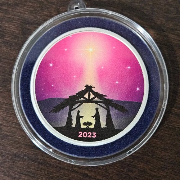 Other | 1 Oz 999 Fine Colored Silver Round Wcapsule Pouch Jesus In ...
